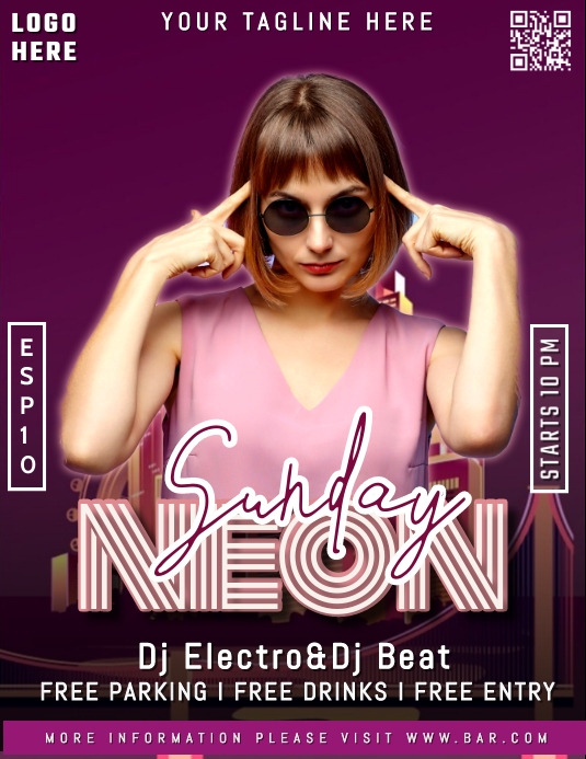 Neon Party Ads Template | PosterMyWall
