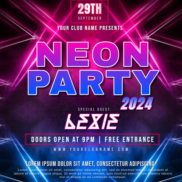 Copy of Neon Party | PosterMyWall