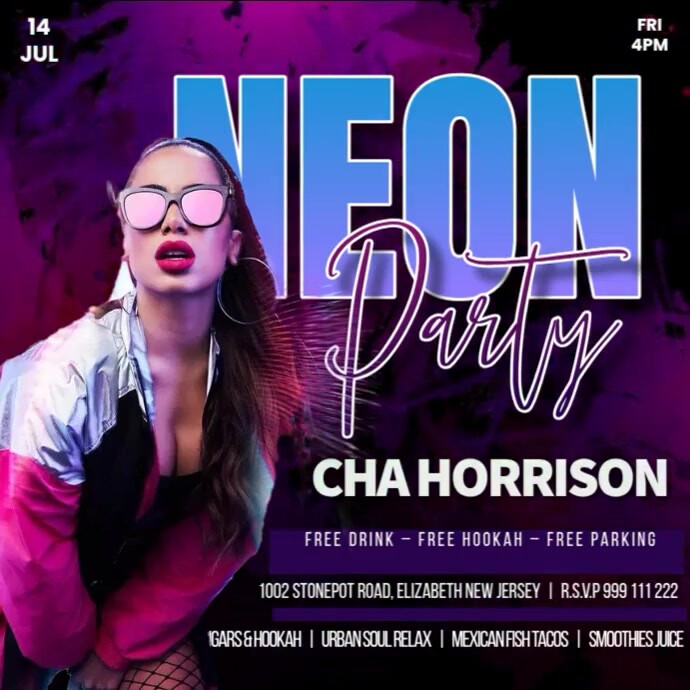 Copy of Neon Party | PosterMyWall