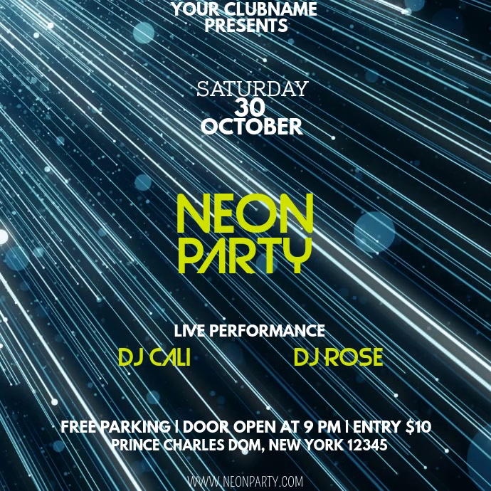 Copy of NEON PARTY | PosterMyWall