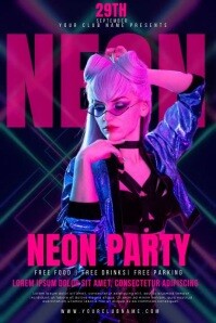 Neon Party Template | PosterMyWall