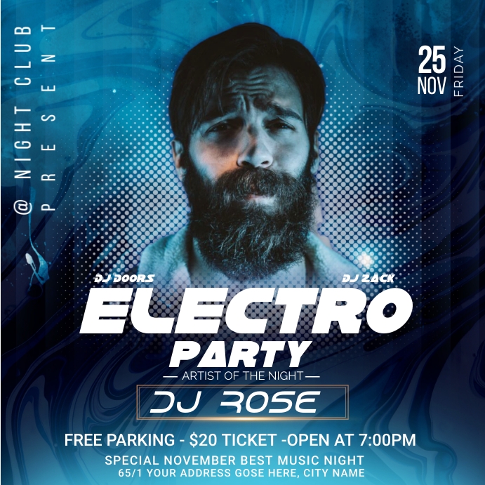 Neon Party Template | PosterMyWall