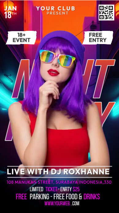 Copy of Neon Party Event | PosterMyWall