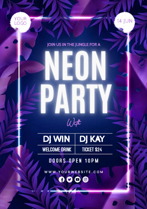 Copy of Neon Party Flyer | PosterMyWall