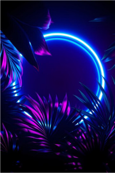 Neon Party Vibes Background Template | PosterMyWall