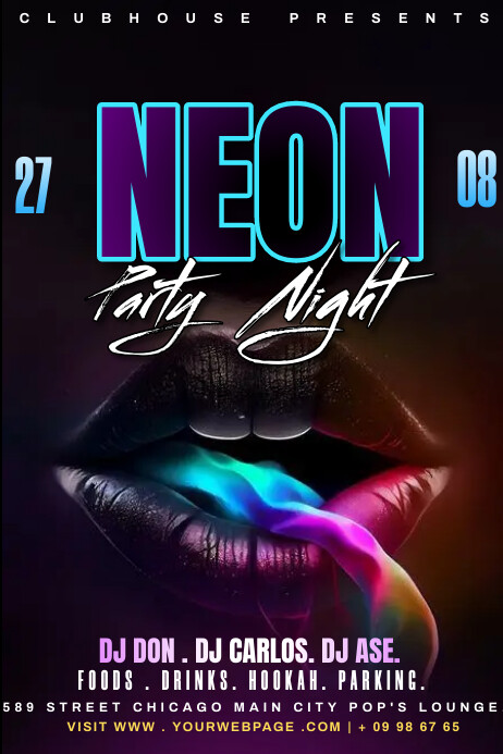 Neon Poster Template | PosterMyWall