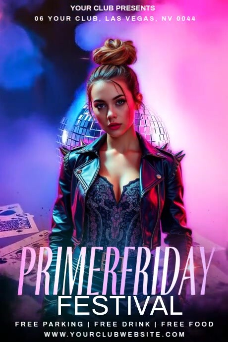 Neon Prime Friday Party Poster Template | PosterMyWall
