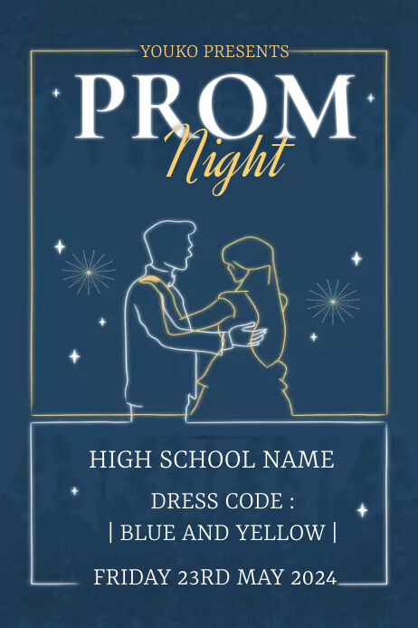 Copy of Neon Prom Night Poster | PosterMyWall