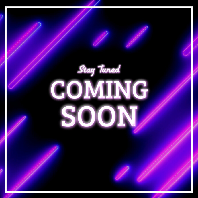 Neon Purple And Black Coming Soon Instagram P Template | PosterMyWall