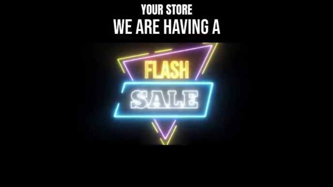 NEON SALE VIDEO Template | PosterMyWall