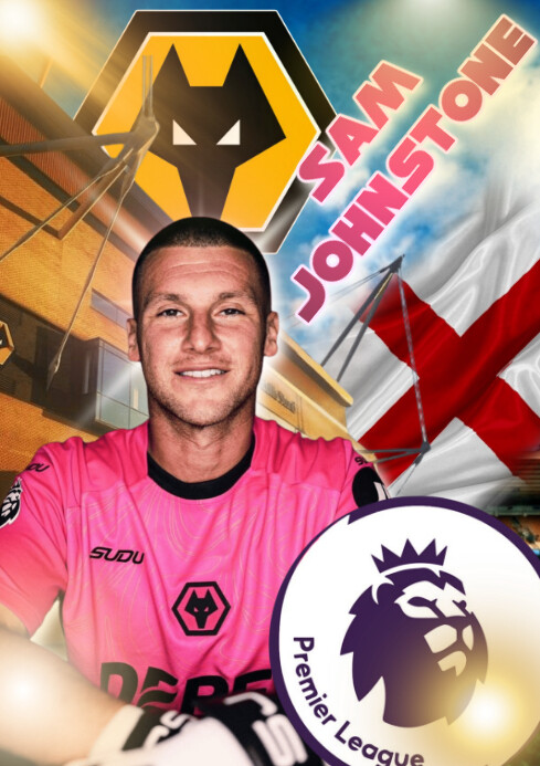 Neon Sam Johnstone Wolverhampton Wanderers English Premiere League A4 ...