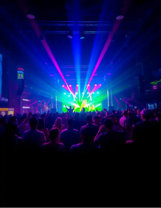 Neon Saturday Night Energy Event Background Design Flyer (us Letter ...