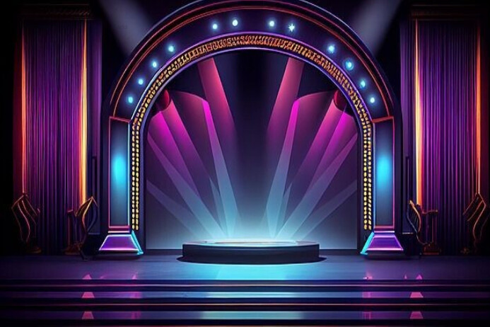 Neon Stage Glow Poster Template | PosterMyWall