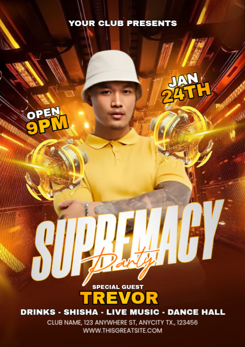 Copy of Neon Supremacy Night Party A4 | PosterMyWall