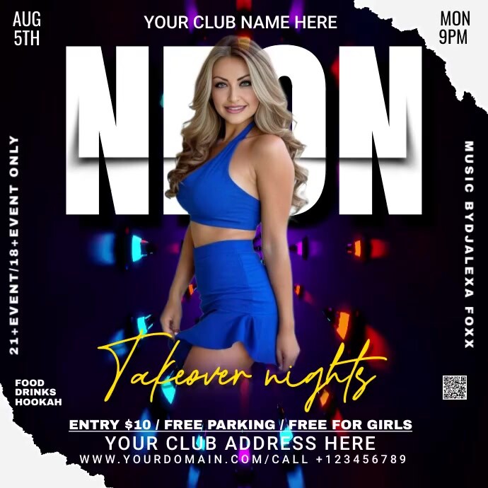 Copy of NEON TAKEOVER NIGHTS | PosterMyWall