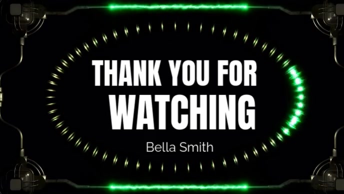Neon Thank You For Watching Youtube Thumbnail Template | PosterMyWall
