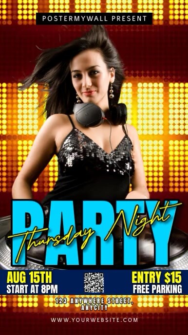 Plantilla de Neon Thursday Night Party Reel Instagram | PosterMyWall