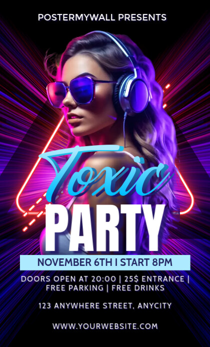 Copy of Neon Toxic Party Legal As | PosterMyWall