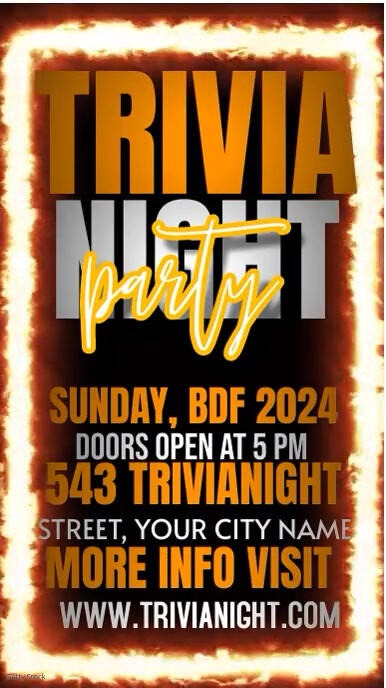 Plantilla de Neon Trivia Night Party Instagram Reel | PosterMyWall