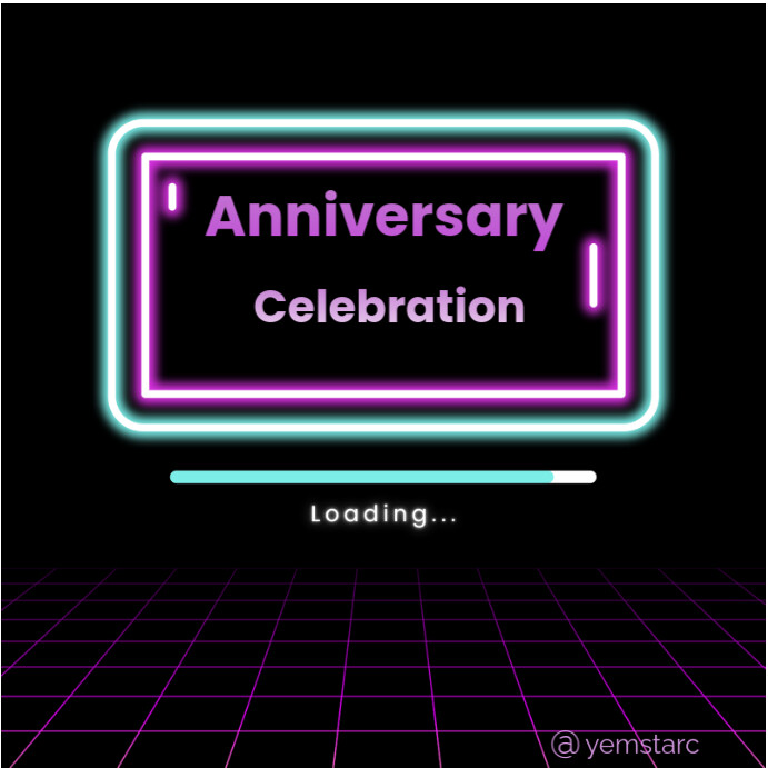 Neon Typographic 2025 Loading Instagram Post Template | PosterMyWall