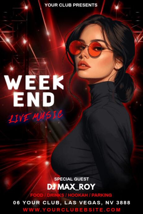 Copy of Neon Weekend Party Poster | PosterMyWall