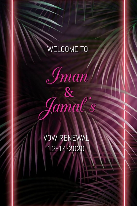 Copy of Neon Welcome Sign | PosterMyWall