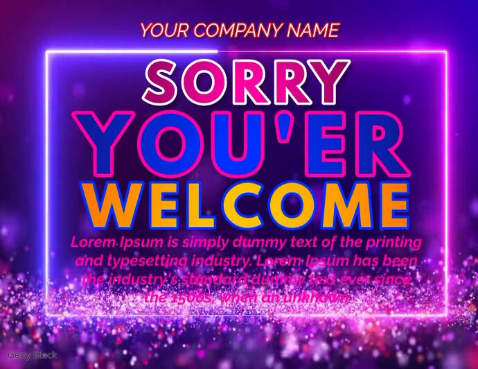 Copy of Neon You Are Welcome Flyer (us Letter) | PosterMyWall