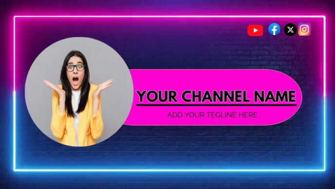 Neon Youtube Thumbnail Intro Template | PosterMyWall