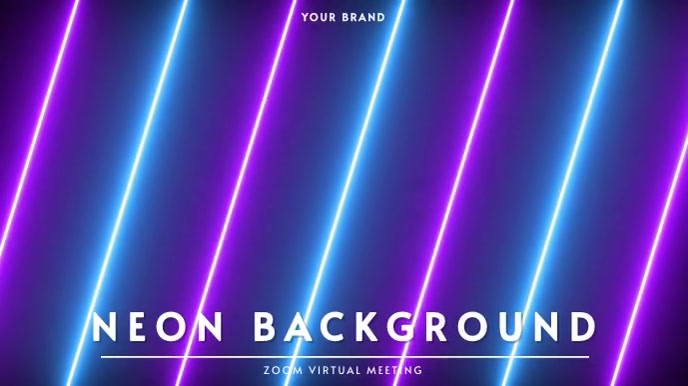Neon Zoom Background Presentation (16:9) Templat | PosterMyWall