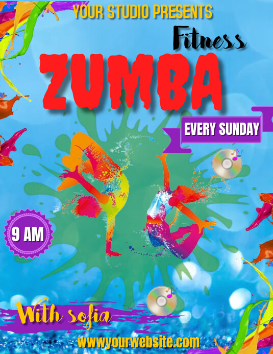 Neon Zumba Fitness Template Poster/ Flyer (us | PosterMyWall