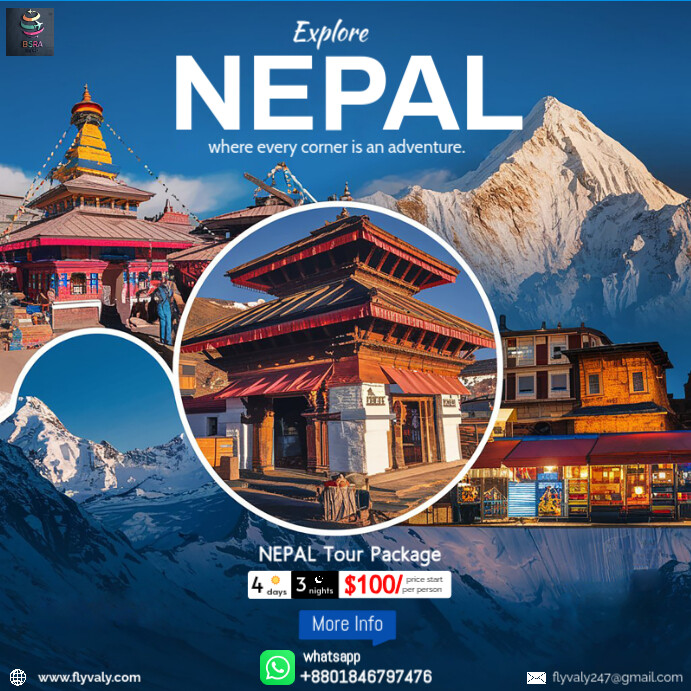 Copy of Nepal Tour Package ads template | PosterMyWall