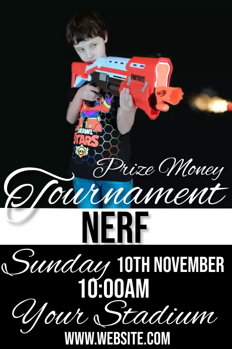 Nerf Template | PosterMyWall