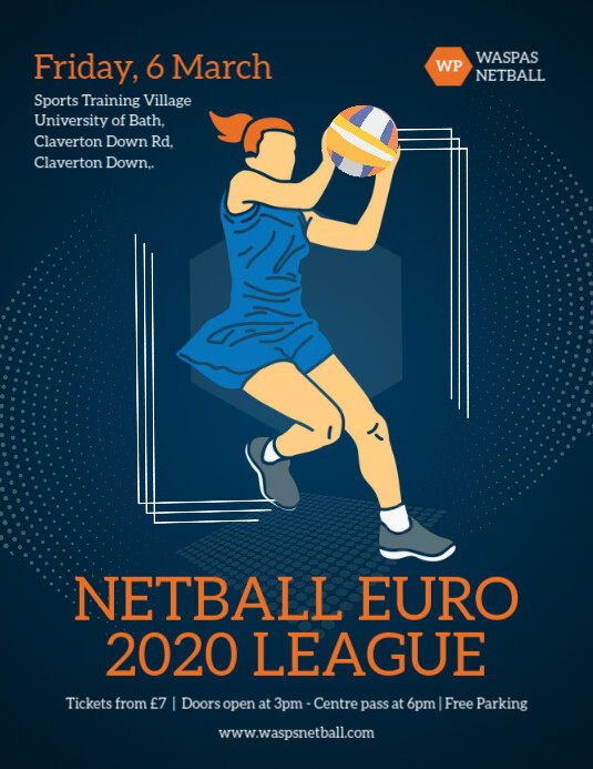 Netball Euro League Flyer Template | PosterMyWall