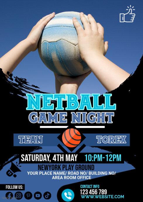 Netball Flyer Template | PosterMyWall