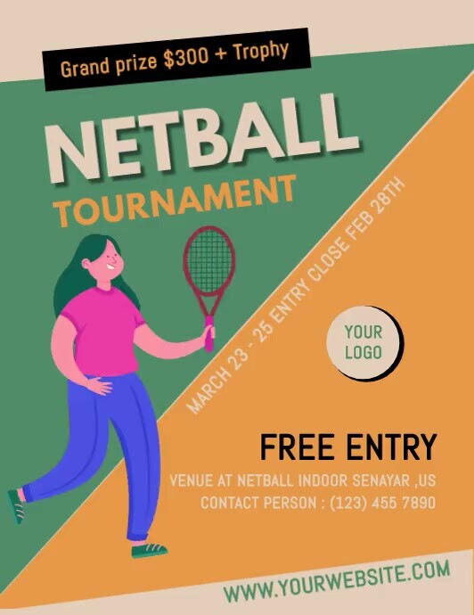 NETBALL FLYER DESIGN Template | PosterMyWall
