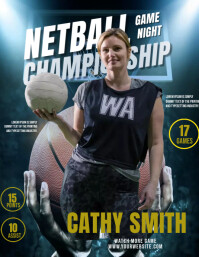 Netball Game Night Template | PosterMyWall