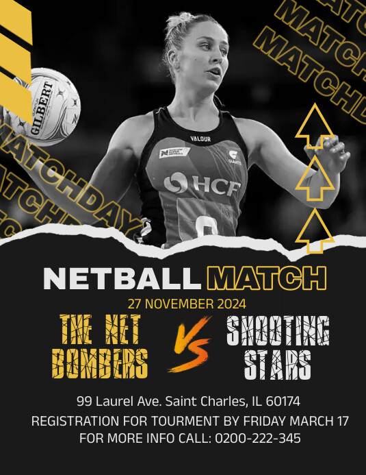 Netball Poster Template | PosterMyWall