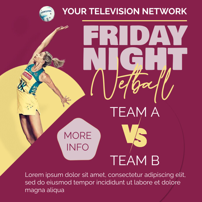 Copy of Netball Social Media Post | PosterMyWall