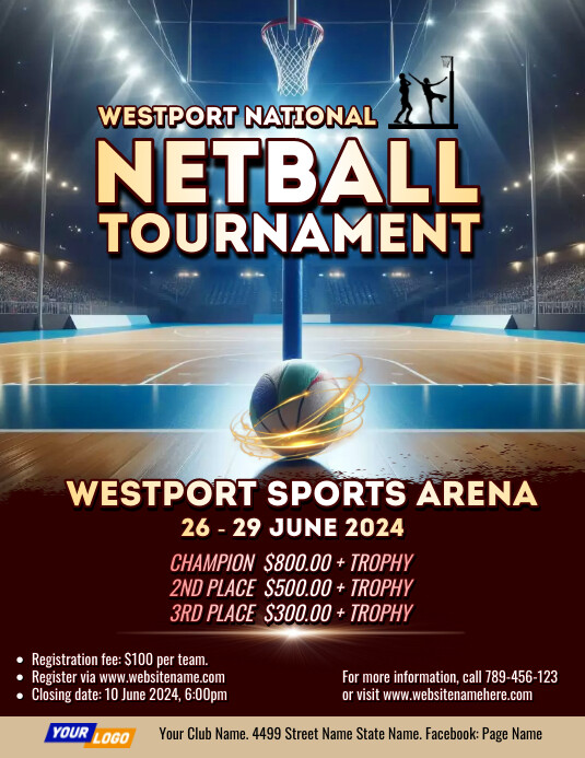 Modèle Netball Tournament Ad Flyer | PosterMyWall
