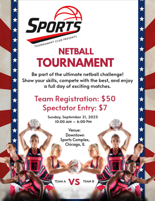 Netball Tournament Template | PosterMyWall