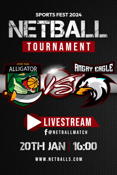 Netball Tournament Template | PosterMyWall