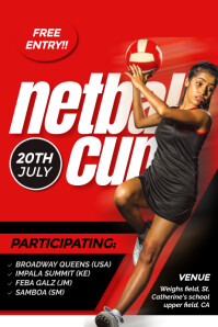 NETBALL TOURNAMENT FLYER TEMPLATE | PosterMyWall
