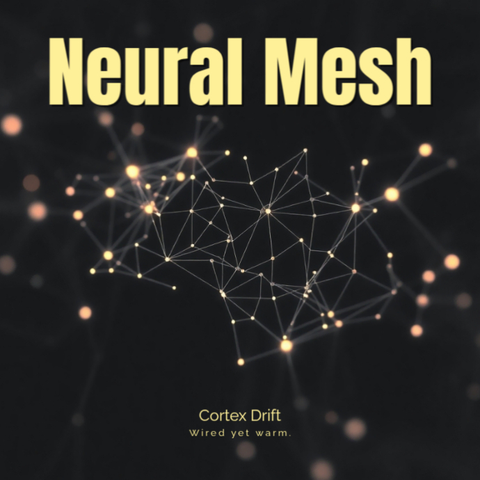 Neural Mesh — Tech Futurism Album Cover (Abstract Neural Net Artwork ...