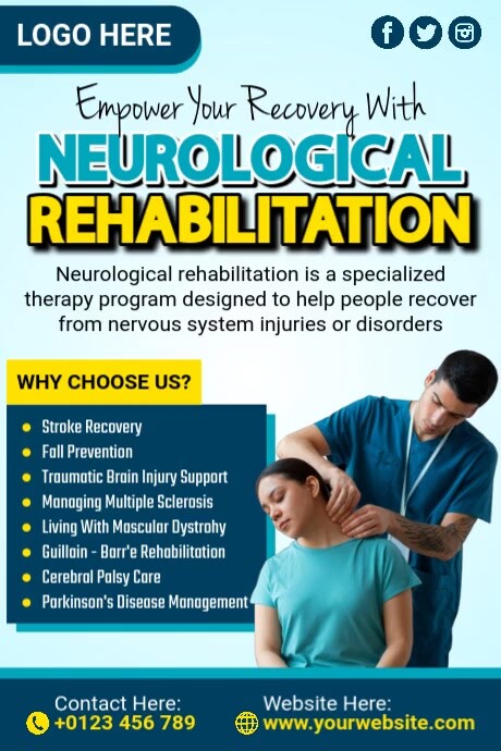 Neurological Rehabilitation Templat | PosterMyWall