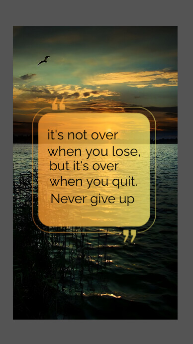 Copy of Never give up quote Instagram post typographi | PosterMyWall