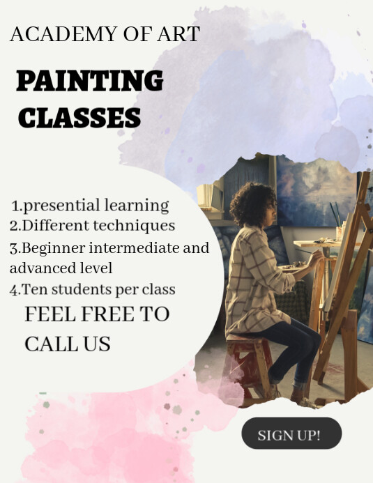 Copy of New Academy of art painting classes flyer Instagram poster ...