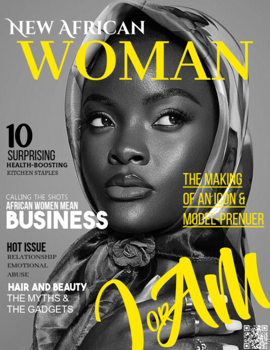 Copy of New African Magazine Flyer Cover page Template | PosterMyWall