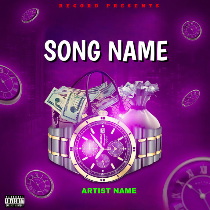 New album cover template | PosterMyWall