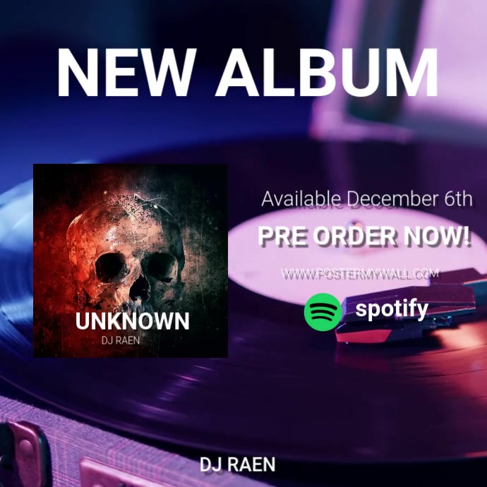 New Album Release Announcement Template | PosterMyWall