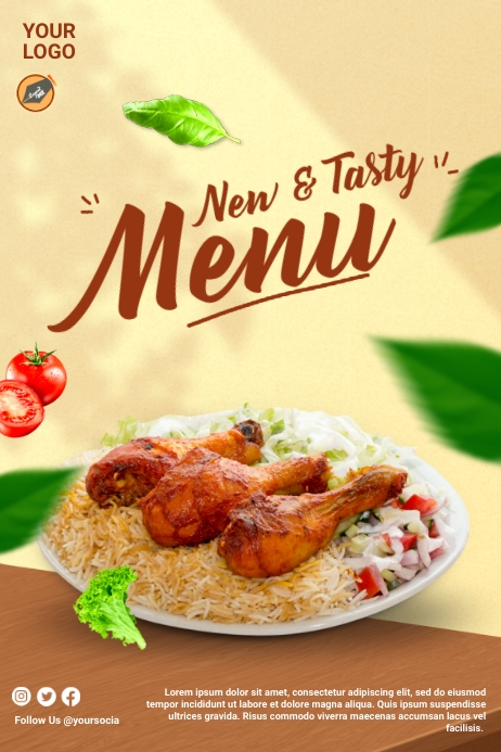 New And Tasty Menu Poster Template | PosterMyWall